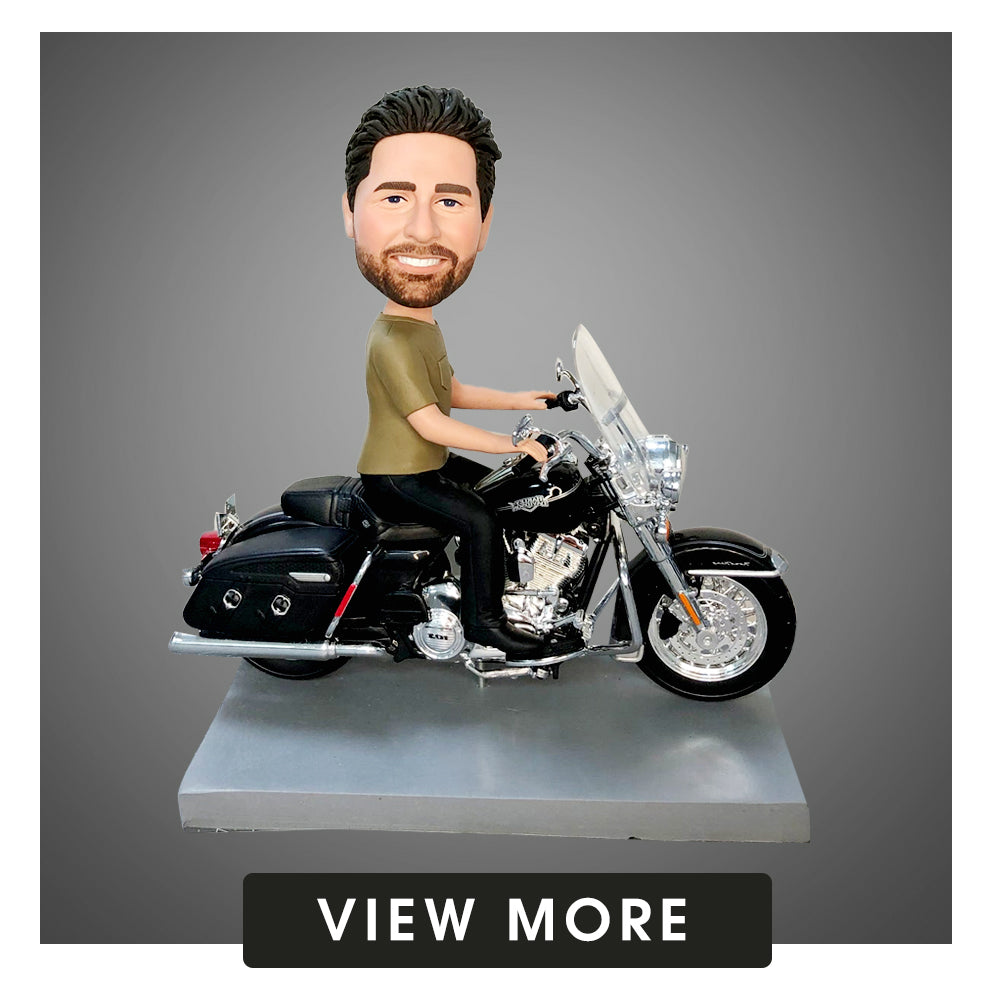 Custom Bobble Head in Vehicle Theme, Motorcycle Bobble Head – BobbleGifts
