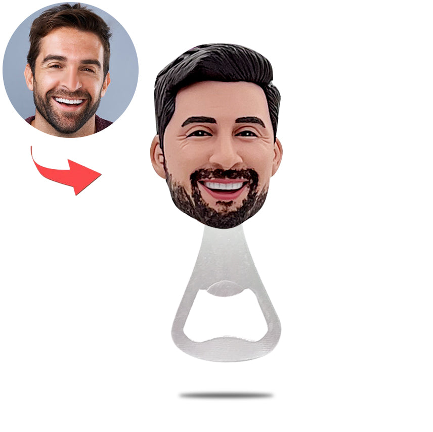 Personalized Custom Face Funny Bottle Opener Groomsmen Gift From Photo ...