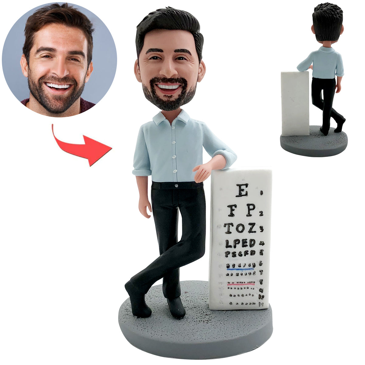 Custom Bobblehead with Eye Chart - Father's Day Gifts Ideas – BobbleGifts
