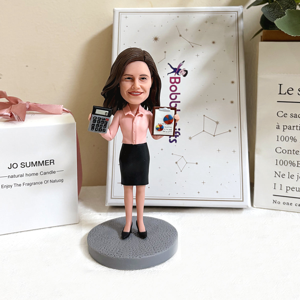 Bobblegifts Custom Bobbleheads – Personalized Female Accountant ...