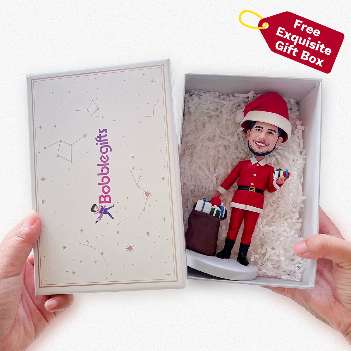Custom Bobblehead Santa Claus with Christmas gifts From Photo Online ...