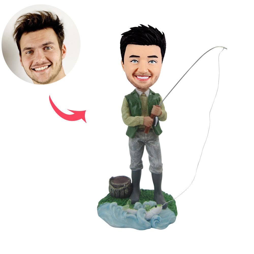 Custom Fishing Man Bobblehead Doll Based on Photos - Gift for Him ...