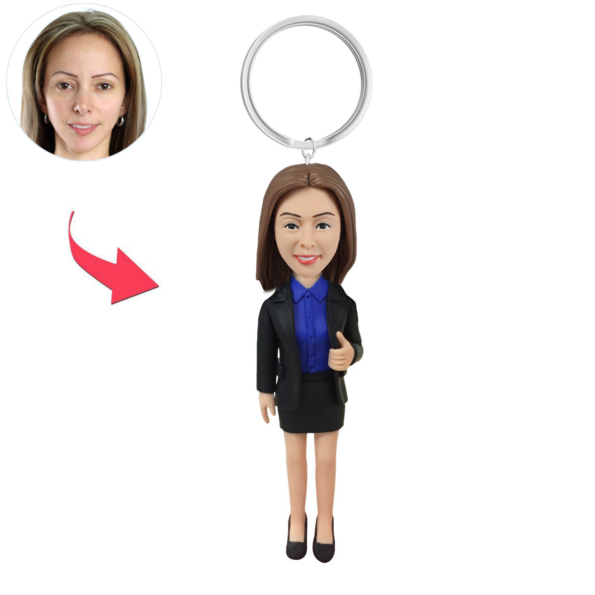 Personalized Custom Bobbleheads Keychains - Gift for Him & Her ...