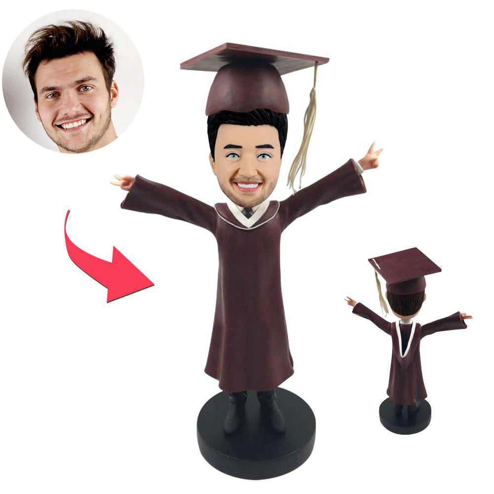 Personalized Custom Graduation Boys Bobblehead Figures - Graduation ...